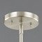 Modern Seeded Glass Pendant Light with 3 Lights Satin Nickel Finish ...