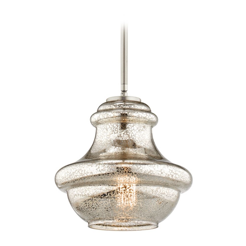 Kichler Lighting Everly Brushed Nickel Mini Pendant Light With Urn